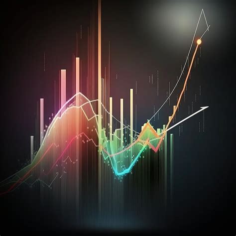 Premium Ai Image A Colorful Graph With A Line Going Up