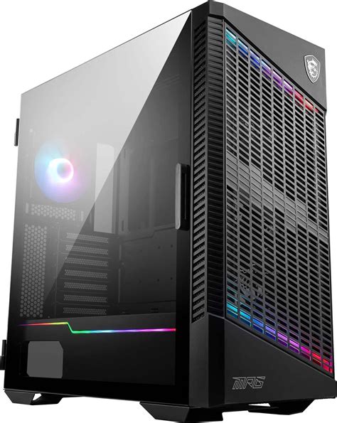 MSI MPG VELOX 100P Airflow RGB Tempered Glass Black Steel ATX Mid Tower ...