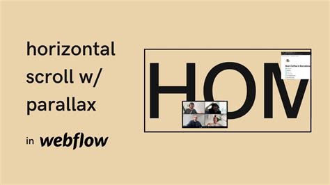 Horizontal Scroll With Parallax Effect Interactions In Webflow 08 Youtube