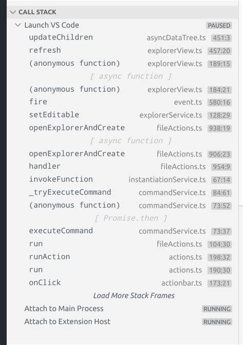 Debug Improve Call Stack Uiux · Issue 83986 · Microsoftvscode · Github
