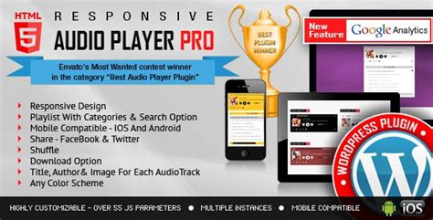 Html5 Audio Player Pro Wordpress Plugin Wordpress Plugins Visual Composer Addons Elementor