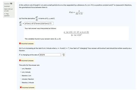 Solved Question Incorrect Mark Out Of Flag Chegg Com