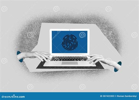 Collage 3d Image Of Pinup Pop Retro Sketch Of Computer Netbook