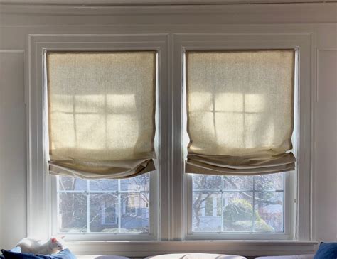 Classic Linen Relaxed Roman Shades Etsy