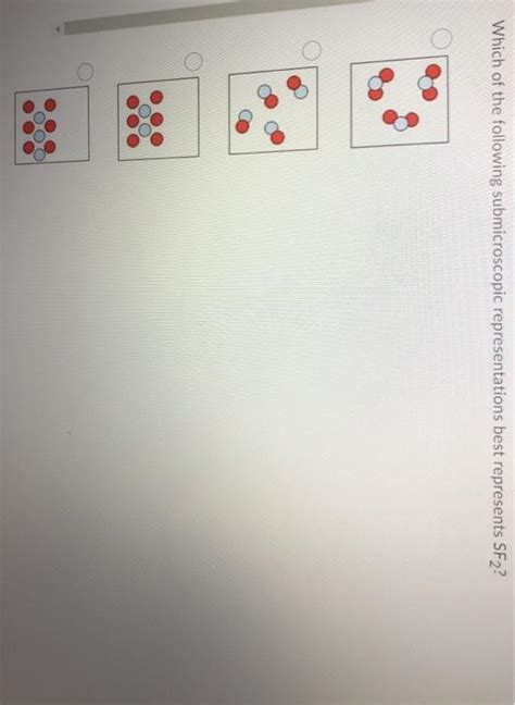 Solved Which Of The Following Submicroscopic Representations