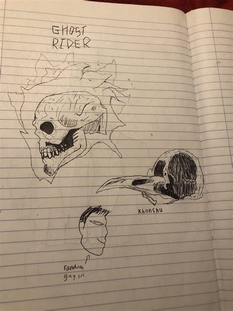 Khonshu And Ghost Rider Sketches R Moonknight