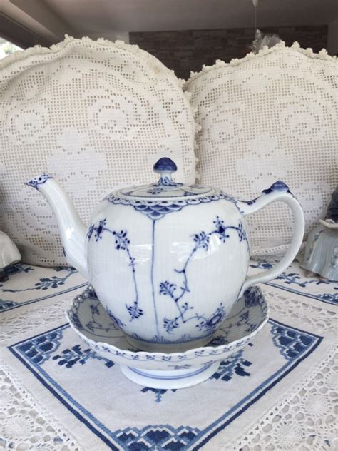 완료😍올드 앤틱 로얄 코펜하겐 블루 플루티드 하프레이스 611 티팟2등급 네이버 블로그