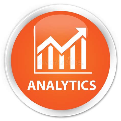Analytics Statistics Icon Premium Orange Round Button Stock Illustration Illustration Of