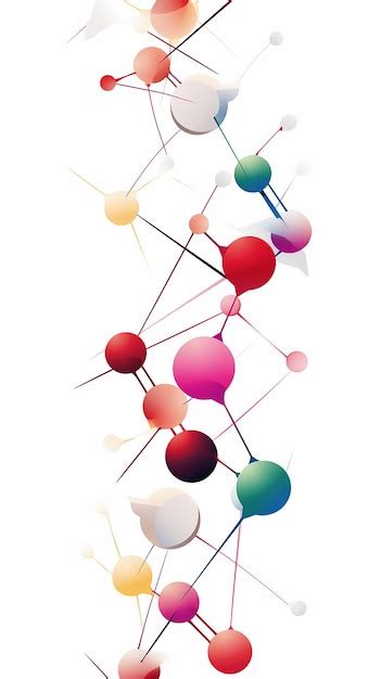 Premium Photo Cartoon Illustration Abstract Molecules Molecular