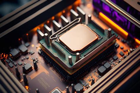 Premium AI Image CPU Processor With Modern Futuristic Technology Appearance Neural Network