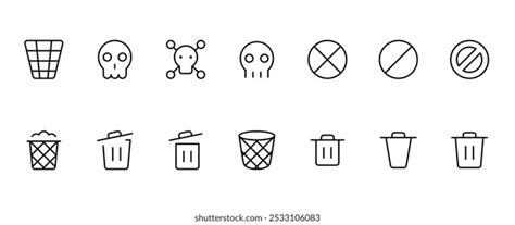 Delete Icon Bin Icon Trash Can Stock Vector Royalty Free 2533106083 Shutterstock