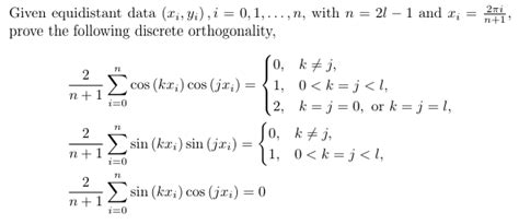 Solved Given Equidistant Data Xiyii01dotsn ﻿with