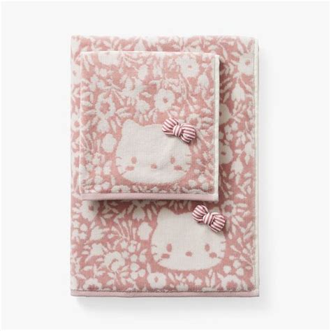 Hello Kitty® Heritage Floral Bath Towel Pottery Barn Teen