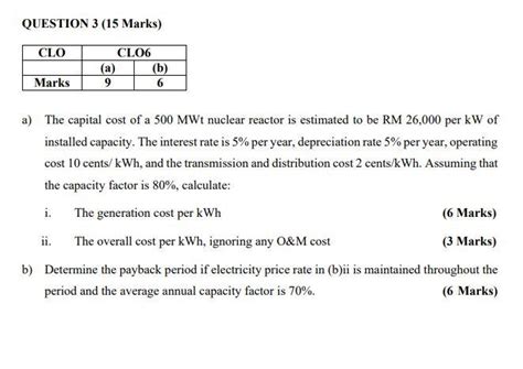 Solved QUESTION 3 15 Marks CLO CLO6 A B 9 6 Marks A Chegg Com