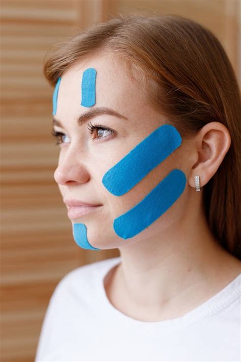 Носогубные складки тейпирование лица схемы наложения