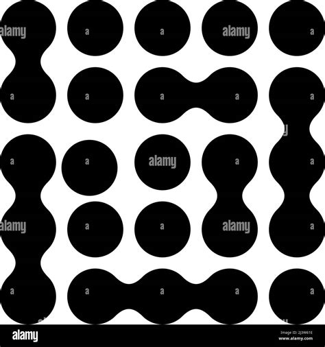 Metaball Connected Dots Circles Pattern Texture Element Stock