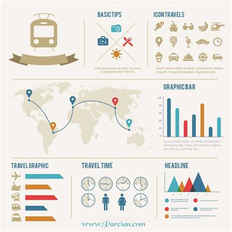 فایل اینفوگرافیک لایه باز طرح قالب المان های طراحی پارشن