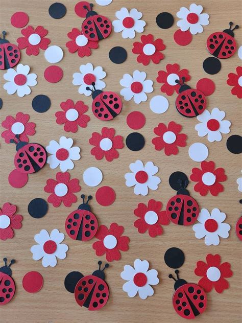 Lady Bug Decor Bug Party Decor Lady Bug Confetti Birthday Birthday