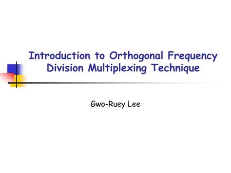 Ofdma Orthogonal Frequency Division Multiple Access Ppt By Prem Kamal Ppt
