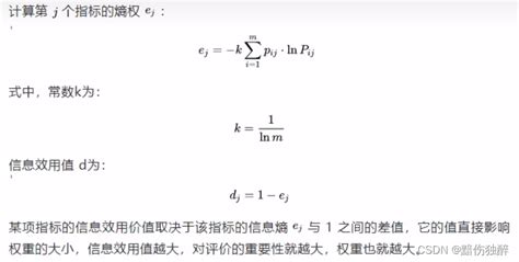 熵权法原理及操作方法 csdn博客