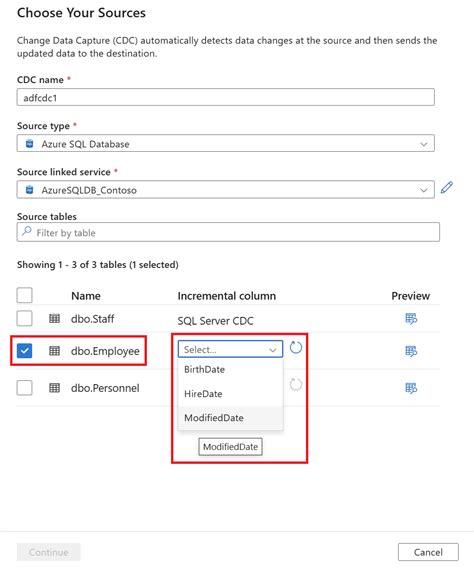 使用变更数据捕获资源捕获已更改且存在架构演变的数据 Azure Data Factory Microsoft Learn