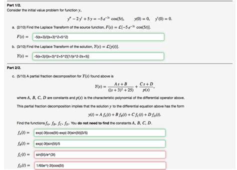 Solved Part 12 Consider The Initial Value Problem For