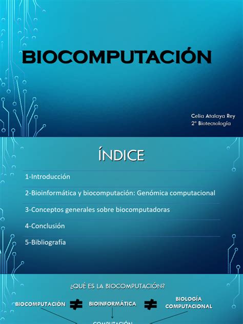 Presentacion Pdf Bioinformática Biología Computacional