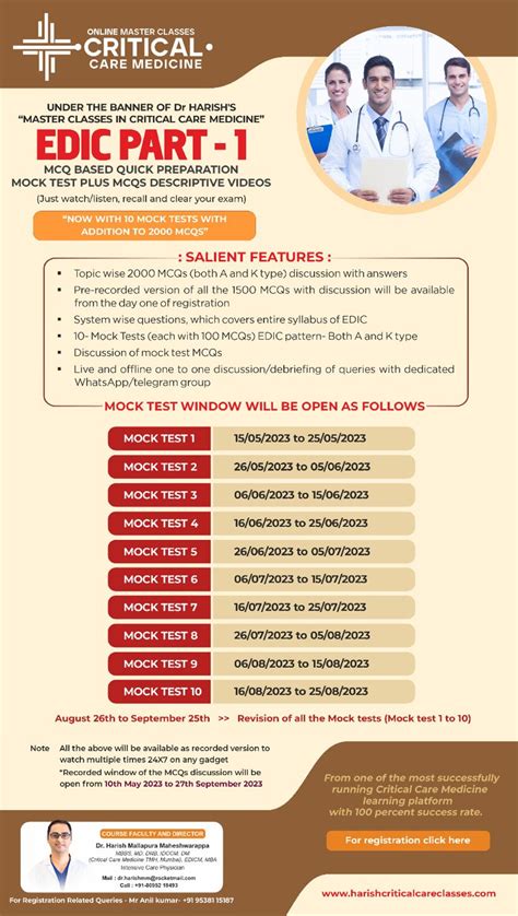 Dr Harish M On Linkedin Registration Open Currently —— “edic Part 1 Mcq Based Preparatory