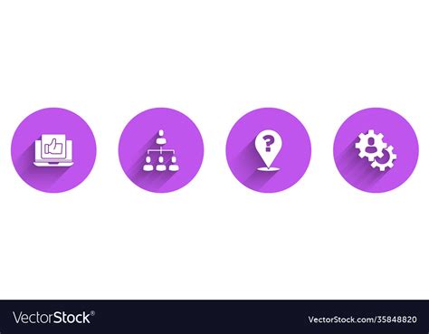 Set Hand Like Hierarchy Organogram Chart Vector Image
