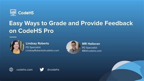 CodeHS Webinar Easy Ways To Grade Provide Feedback On CodeHS Pro