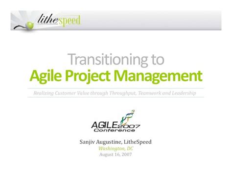 PDF TitiiTransitioning To Agile Project Management APM Defined