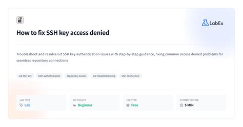 How To Fix Ssh Key Access Denied Labex