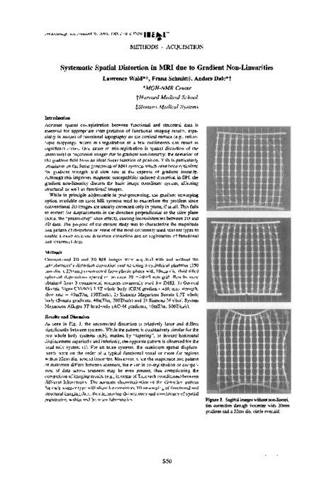 Pdf Systematic Spatial Distortion In Mri Due To Gradient Non Linearities