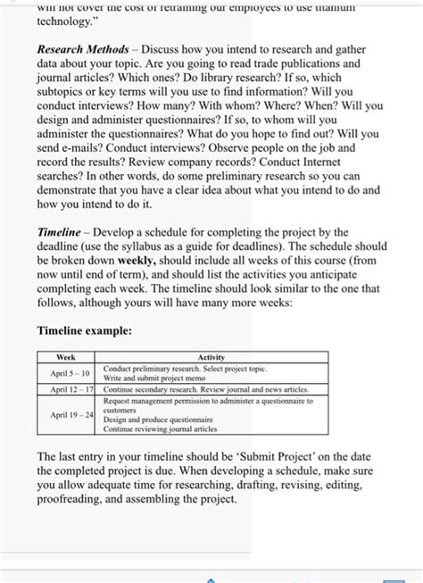 Research Project Proposal Memo Requirements The Memo Chegg Com