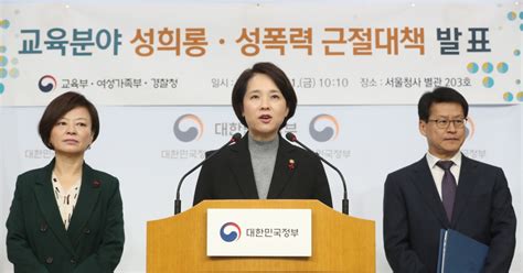 교육분야 성희롱·성폭력 근절대책 발표
