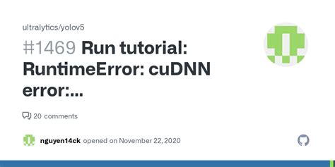 Run Tutorial RuntimeError CuDNN Error CUDNN STATUS BAD PARAM Issue