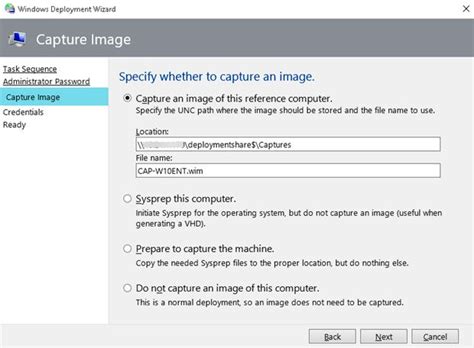 capture la imagen de windows con microsoft deployment toolkit mdt