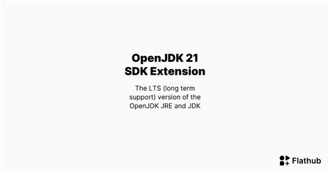 Instal·leu Openjdk 21 Sdk Extension A Linux Flathub Instal·leu Openjdk 21 Sdk Extension A Linux Flathub