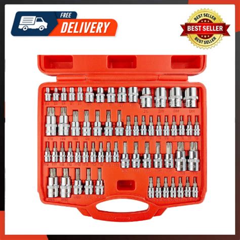 Master Torx Bit Socket And External Torx Socket Set 60 Piece 1 4 3 8 Tools Hardware And Locks