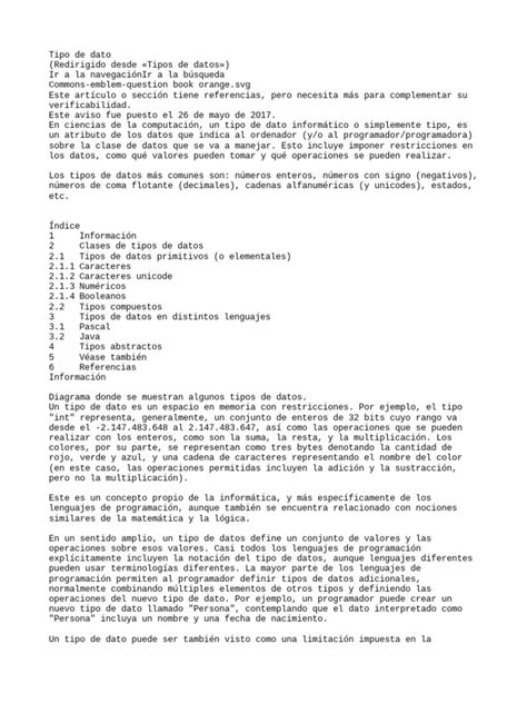tipos de datos pdf tipo de datos lógica matemática