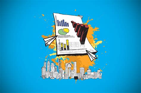图形和油漆喷洒数据综合图象计算机艺术绘图摩天大楼图表飞溅城市插图创造力景观高清图片下载 正版图片321997017 摄图网