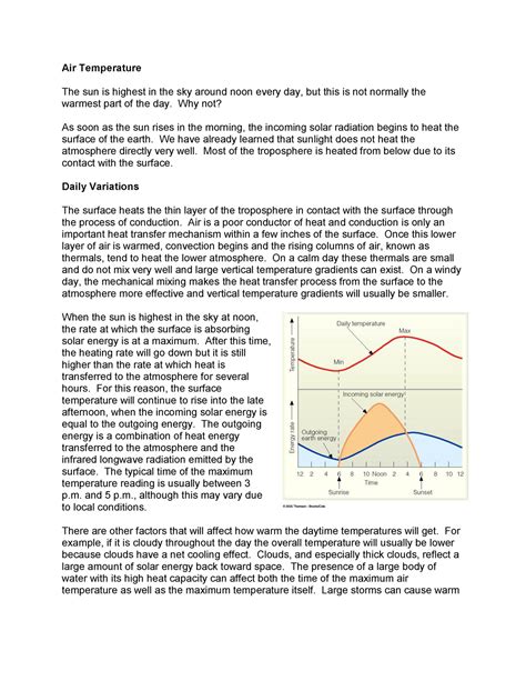 3 Air Temperature Lecture Notes 3 Air Temperature The Sun Is Highest In The Sky Around