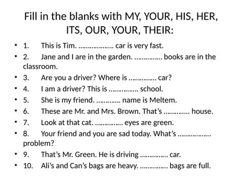 Possessive Adj Expptx Around Us Everywhere Pptx