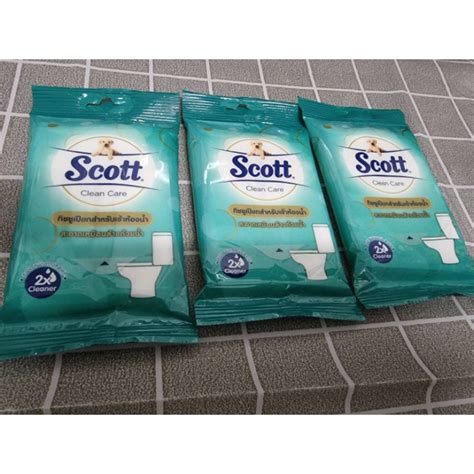 Scott สก๊อตต์ คลีนแคร์ Clean Care กระดาษชำระแบบเปียกสำหรับเข้าห้องน้ำ Shopee Thailand