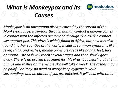 Ppt Monkeypox Causes Symptoms And Precautions Powerpoint