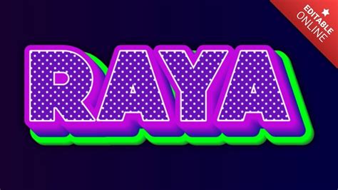 Raya Vintage Pop Art Retro 3d Text Effect Generator