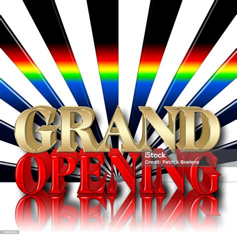 스톡 일러스트그랜드 오프닝 복사 공간 3d 그림 그라데이션 배경 0명에 대한 스톡 사진 및 기타 이미지 0명 3차원 형태 Publicity Event Istock