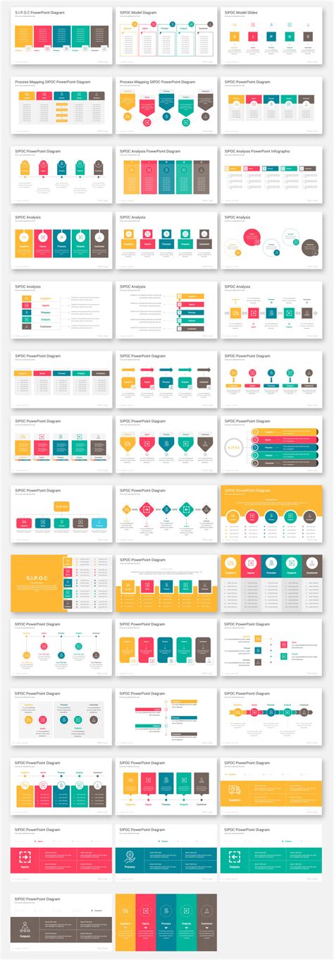 SIPOC PowerPoint Diagrams Template TemplateMonster
