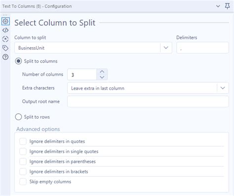 Solved Analytic App Text To Column Tool How To Choose C Alteryx Community