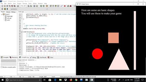 how to install dev c and how to install free glut library how to run